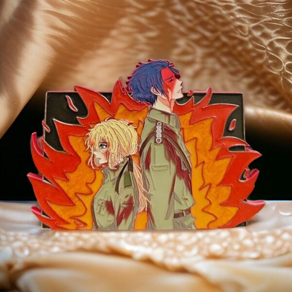 Violet Evergarden Anime Enamel Pin – Violet and Major Gilbert ...